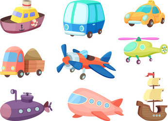 Cartoon transportation Royalty Free Vector Image