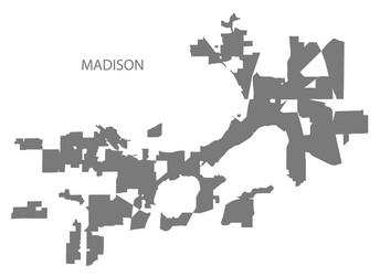 Modern city map - milwaukee wisconsin Royalty Free Vector
