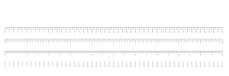 Real ruler at 15 cm from top scale 1 Royalty Free Vector