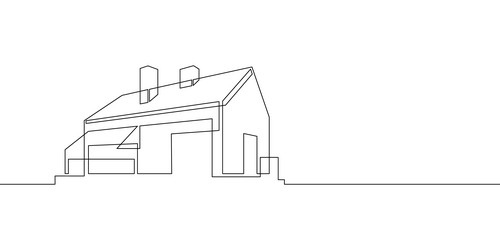 Modern minimalistic house residential building Vector Image