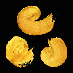 Set of two round gold stains Royalty Free Vector Image