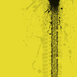 Yellow tire track wallpaper Royalty Free Vector Image