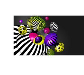 3d realistic objects bright modern trend Vector Image