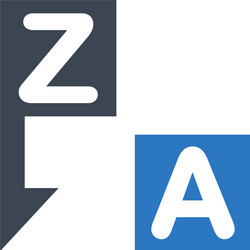 Alphabetical sort icon Royalty Free Vector Image