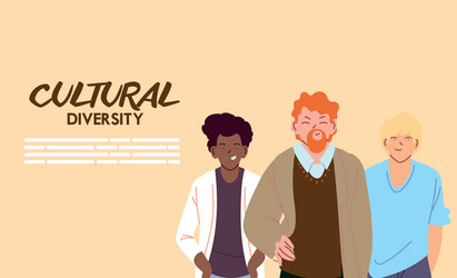 European cartoon cultural diversity Royalty Free Vector