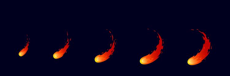 Sprite sheet fire sword attack fire red strike Vector Image
