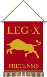Legio iiii flavia felix standard Royalty Free Vector Image