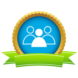 Gold leader of the team icon Royalty Free Vector Image