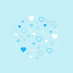 Love theme pattern with hearts Royalty Free Vector Image