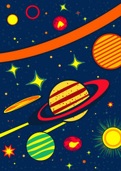 Outer space background set cosmos scenes Vector Image