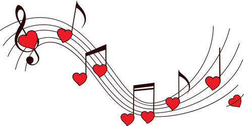 Romantic music background Royalty Free Vector Image
