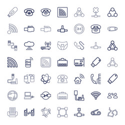 14 connect icons Royalty Free Vector Image - VectorStock