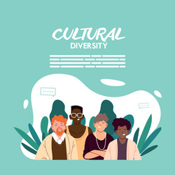 European cartoon cultural diversity Royalty Free Vector