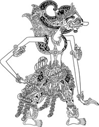 Wayang bima or werkudara Royalty Free Vector Image