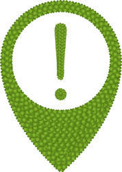 Green clover of question mark in navication icon Vector Image