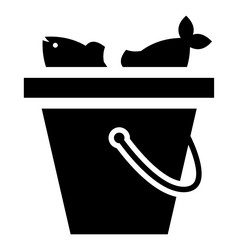 Fish bucket Royalty Free Vector Image - VectorStock