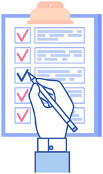 Checklist empty sheet of paper Royalty Free Vector Image
