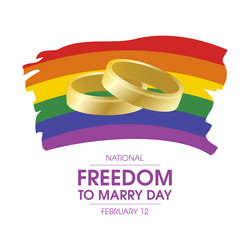 National freedom to marry day poster Royalty Free Vector