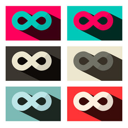 Red paper infinity symbol on transparent Vector Image