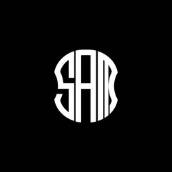 Sam letter logo design simple and modern Vector Image