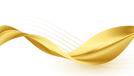 Abstract template 3d elegant golden wave shape Vector Image