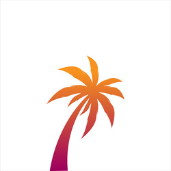 Gradient palm tree Royalty Free Vector Image - VectorStock