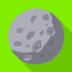 Moon and crater icon Royalty Free Vector Image