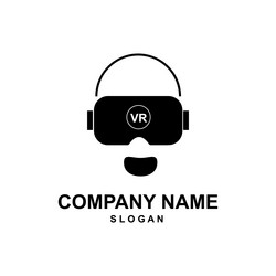 Simple virtual reality cartoon icon logo Vector Image