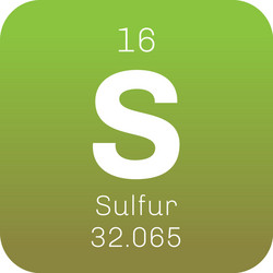 Sulfur chemical element Royalty Free Vector Image