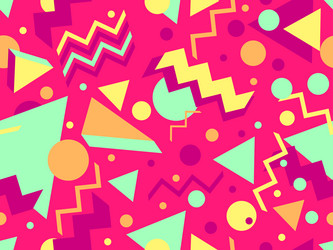 Futuristic seamless pattern with geometric shapes Vector Image