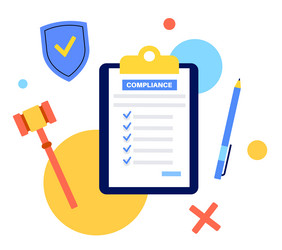Compliance document checklist Royalty Free Vector Image