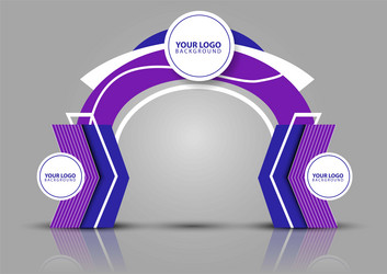 Exhibition stand gate entrance with for mock up Vector Image