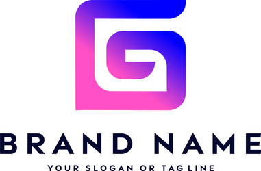 Letter logo g color gradient full Royalty Free Vector Image