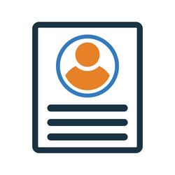 Employee profile icon Royalty Free Vector Image