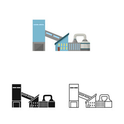 Design of manufactory and plant sign Royalty Free Vector