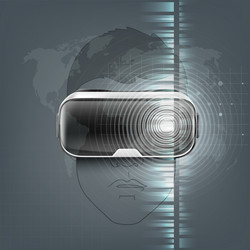 Optical head-mounted display Royalty Free Vector Image