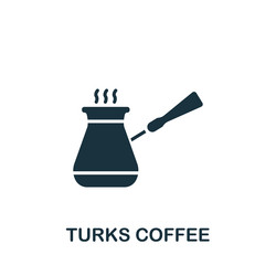 Turks coffee icon monochrome simple drinks icon Vector Image