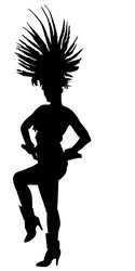 Brazil carnival dancer silhouette rio de janeiro Vector Image