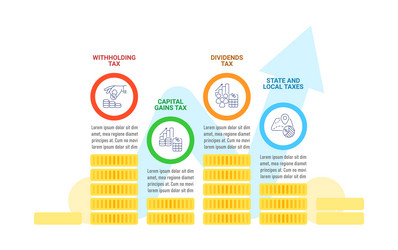 Personal tax types infographic chart design Vector Image