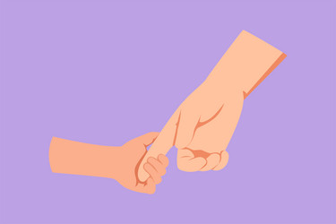 Graphic flat design drawing father giving hand Vector Image