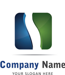 Corporate brand logo coffee beans brown Royalty Free Vector