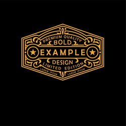 Modern emblem badge template luxury elegant Vector Image