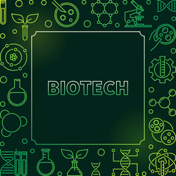 Biotechnology colorful outline concept Royalty Free Vector