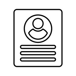 Employee profile icon Royalty Free Vector Image