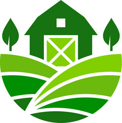 Shield farm logo icon design Royalty Free Vector Image