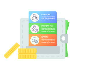 Personal tax types infographic chart design Vector Image
