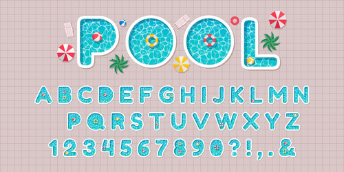 Font Pool Letter Vector Images (over 610)