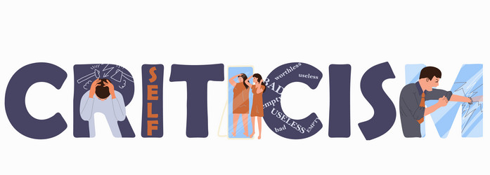 Self criticism set Royalty Free Vector Image - VectorStock