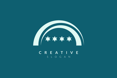 Stage logo design minimalist and modern design Vector Image