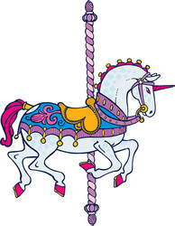 Unicorn Carousel Vector Images (70)